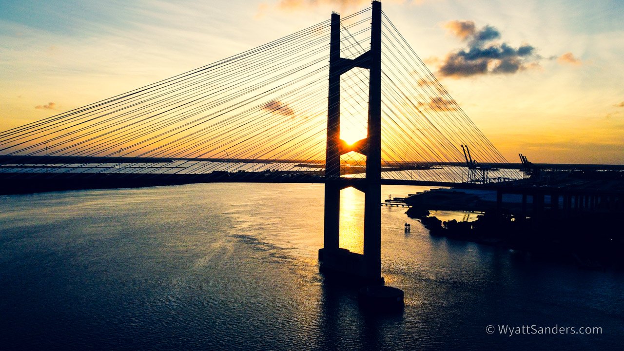 Dames Point Bridge at Sunset Photos - Wyatt Sanders